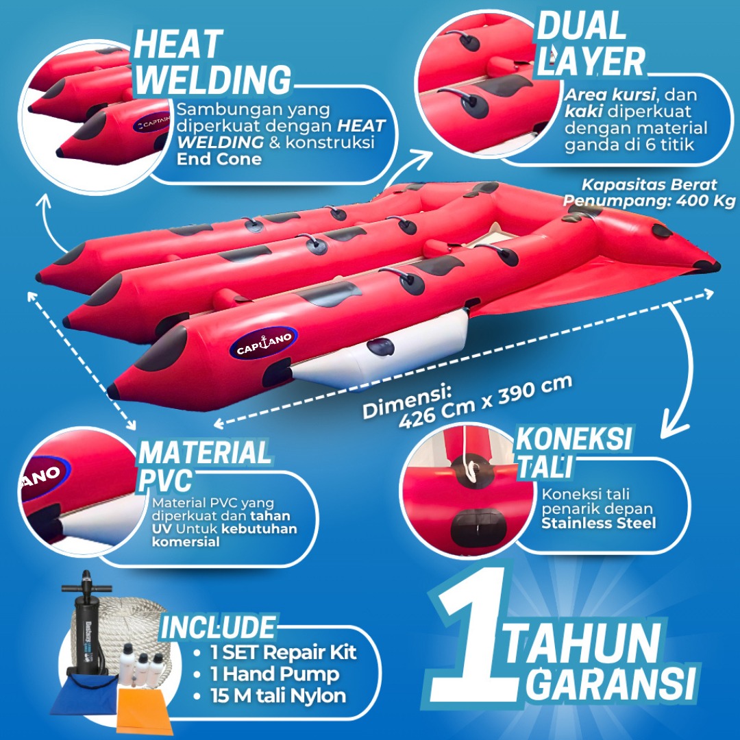 Wahana Air Rubber Boat – Flying Fish – Captain Abadi Marine